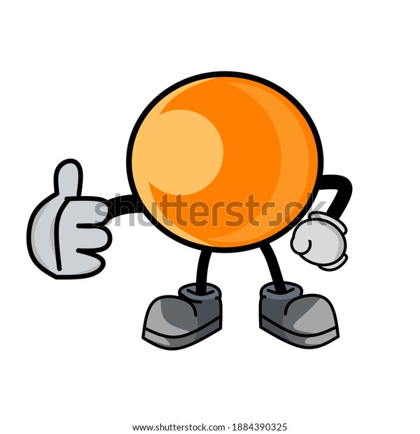 Ping Pong Ball Cartoon Character Mascot Stock Vector (Royalty Free ...