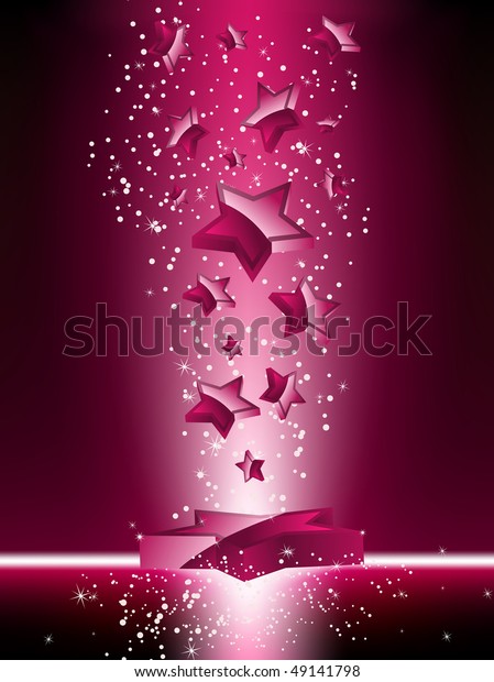Pink 3d Stars Background Editable Vector Stock Vector (Royalty Free ...