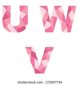 Watercolor Letters Uvw Alphabet Stock Illustration 1131665573 ...
