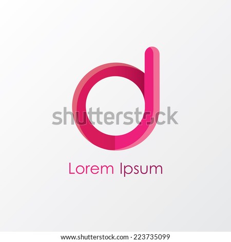 Pink Abstract Modern Letter D Logo Stock Vector (Royalty Free ...