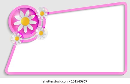 Pink Abstract Text Frame Flowers Stock Vector (Royalty Free) 161540969 ...