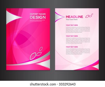 Pink Annual Report Template Layout Vector Stock Vector (Royalty Free ...