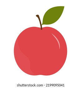 Pink Apple On White Backgrund Stock Vector (Royalty Free) 2199095041 ...