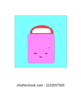 Pink Bag Vector Blue Background Stock Vector (Royalty Free) 2132057505 ...
