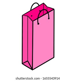 Pink Bag Vector Illustration Isolated On Stock Vector (Royalty Free ...