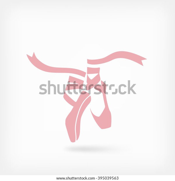 Pink Ballet Pointes Dance Studio Symbol Stock Vector (Royalty Free ...