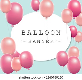 Pink Balloons Banners Stock Vector (Royalty Free) 1260769180 | Shutterstock