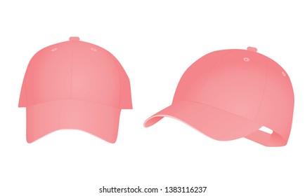 Pink Baseball Cap Vector Illustration Stock Vector (Royalty Free ...