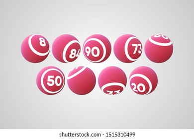 Pink Bingo Balls Vector Illustration Stock Vector (Royalty Free ...