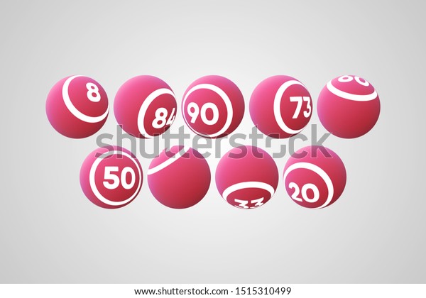 Pink Bingo Balls Vector Illustration Stock Vector (Royalty Free ...