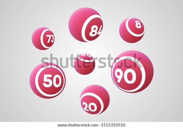 Pink Bingo Balls Vector Illustration Stock Vector (Royalty Free ...