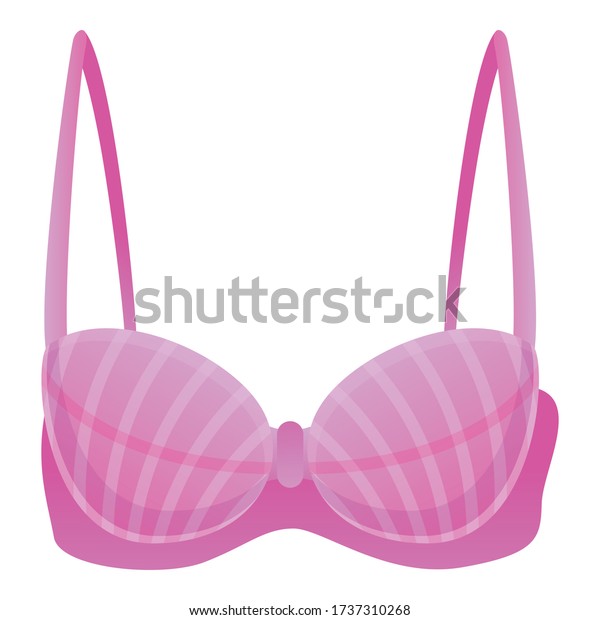 Pink Bra Icon Cartoon Pink Bra Stock Vector (Royalty Free) 1737310268 ...