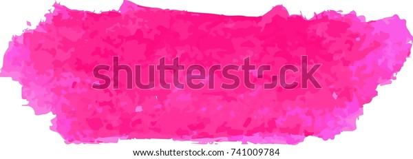 Pink Brush Stroke Watercolor Vector Stock Vector (Royalty Free ...