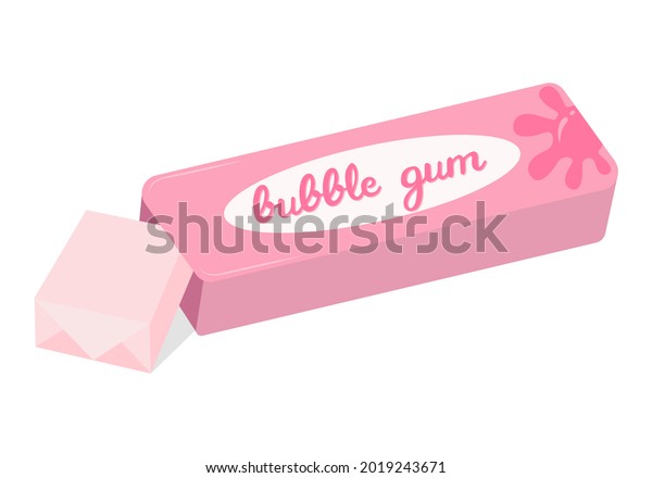 Pink Bubble Gum Pack One Piece Stock Vector (Royalty Free) 2019243671 ...