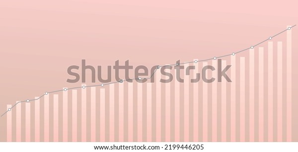 Pink Business Graph Vector Illustration Stock Vector (Royalty Free ...
