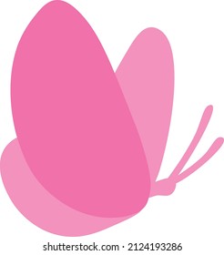 Pink Butterfly Wings Flies Stock Vector (Royalty Free) 2124193286 ...