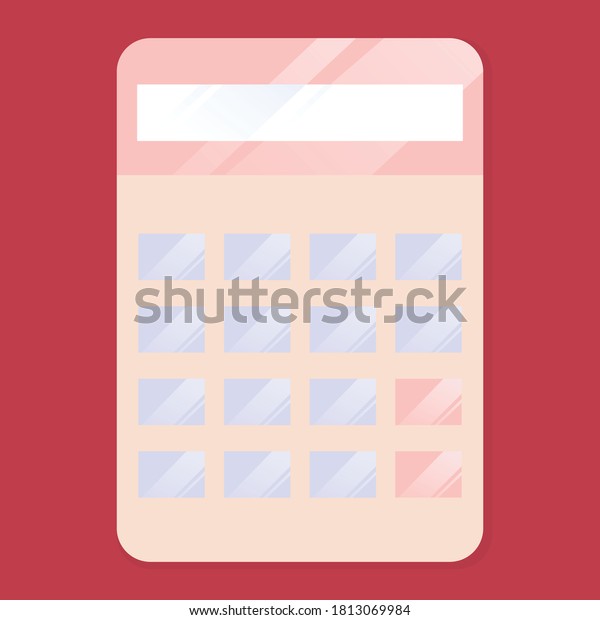 Pink Calculator Flat Calculator Vector Illustration Stock Vector ... Pink Calculator Flat Calculator Vector Illustration Stock Vector ...