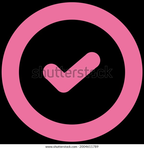 Pink Checkmark Icon Apps Websites Stock Vector (Royalty Free ...