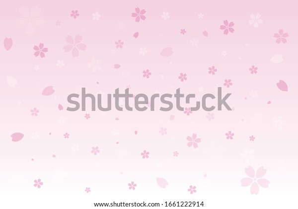 Pink Cherry Blossom Petal Gradient Background Stock Vector (Royalty ...