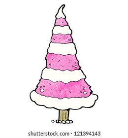 Pink Christmas Tree Cartoon Stock Vector (Royalty Free) 73328524 ...
