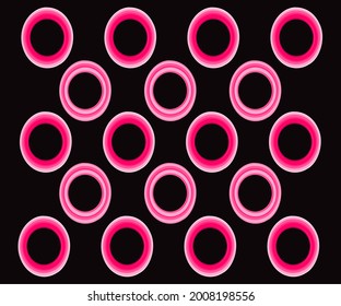 Pink Circle Gradient Black Background Pattern Stock Vector (Royalty ...
