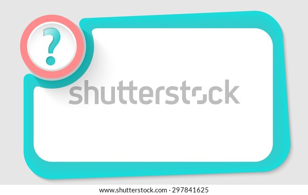 Pink Circle Question Mark Green Frame Stock Vector (Royalty Free) 297841625
