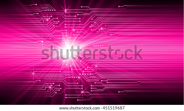 Pink Circuit Board Design Background Vector Stock Vector (Royalty Free ...