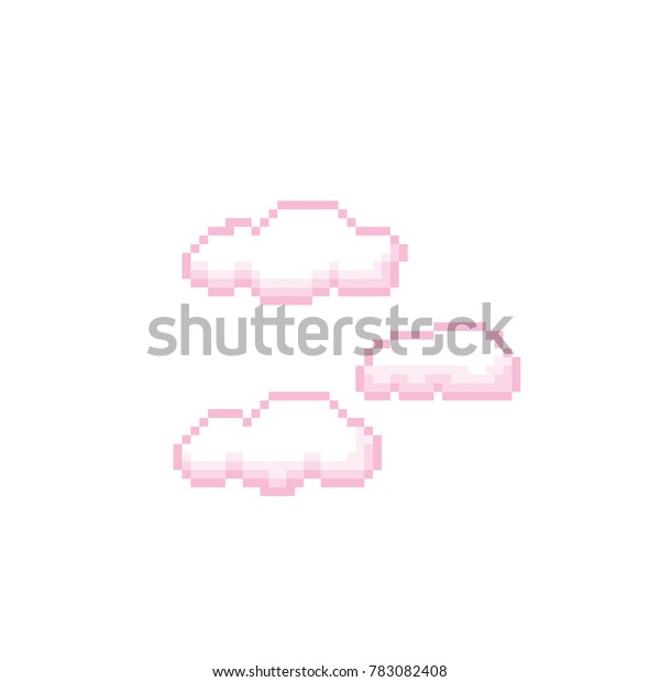 Pink Clouds Icon Pixel Art Old Stock Vector (Royalty Free) 783082408 | Shutterstock