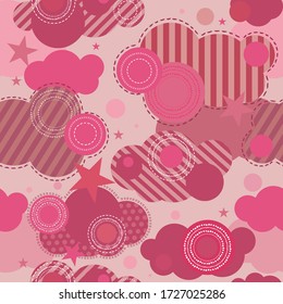 Pink Clouds Lovely Vector Seamless Texture Stock Vector (Royalty Free ...