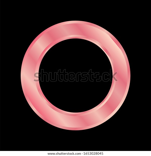 Pink Color Circle Vector Black Background Stock Vector (Royalty Free ...
