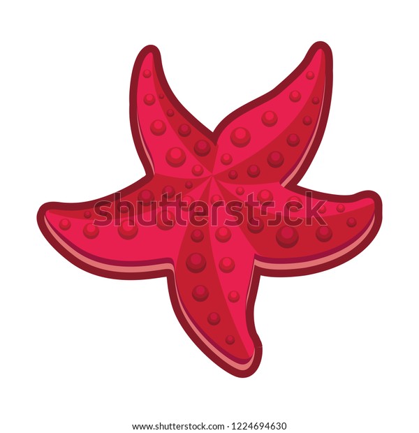 Pink Color Starfish Stock Vector (Royalty Free) 1224694630 | Shutterstock