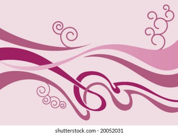 Pink Color Wave Background Stock Vector (Royalty Free) 20052031 ...