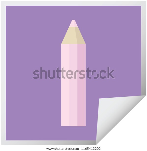 Pink Coloring Pencil Graphic Vector Illustration Stock Vector (Royalty ...
