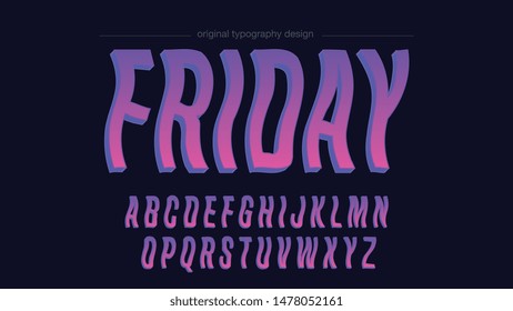Shiver Style Font Design Alphabet Letters Stock Vector (Royalty Free ...