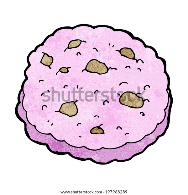 Pink Cookie Cartoon Stock Vector (Royalty Free) 197968289 | Shutterstock