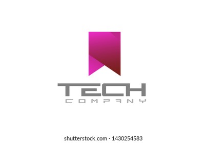 Pink Corporate Tech Technology Creative Logo Stock Vector (Royalty Free ...