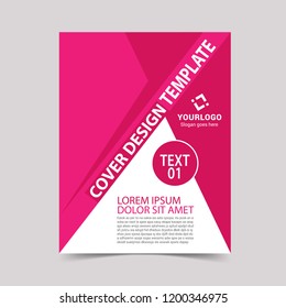 Pink Cover Design Template Vector Illustration Stock Vector (Royalty ...