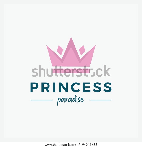 Pink Crown Logo Symbol Template Illustration Stock Vector (Royalty Free ...