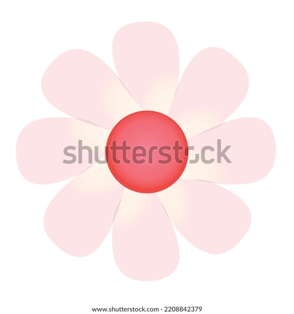 Pink Daisy Flower Vector Illustration Stock Vector (Royalty Free ...