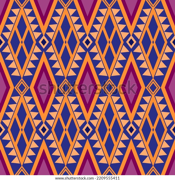Pink Diamond Aztec Style Seamless Pattern Stock Vector (Royalty Free ...