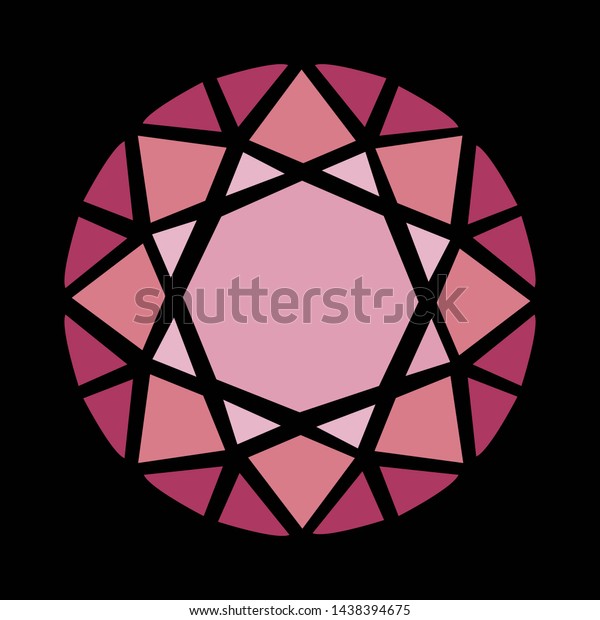 Pink Diamond Black Background Vector Art Stock Vector (Royalty Free ...