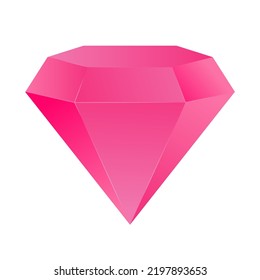 Pink Diamond Icon Vector Illustration Isolated Stock Vector (Royalty ...