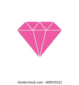 Pink Diamond Icon Vector Illustration: vector de stock (libre de ...
