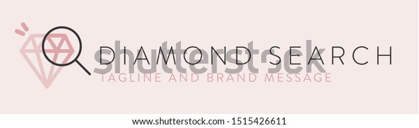 Pink Diamond Logo Vector Isolated On Stock Vector (Royalty Free ...