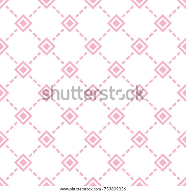 Pink Diamond Seamless Pattern On White Stock Vector (Royalty Free ...