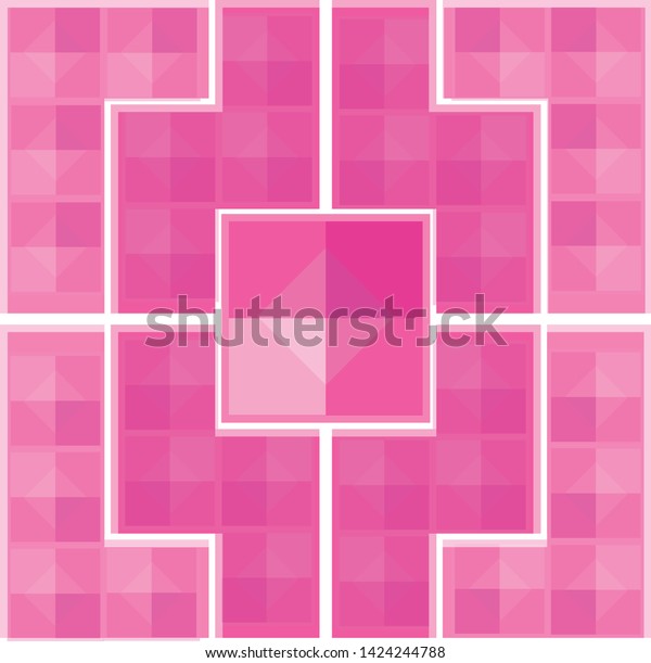 Pink Diamond Shapes Geometric Patternseamless Vector Stock Vector ...