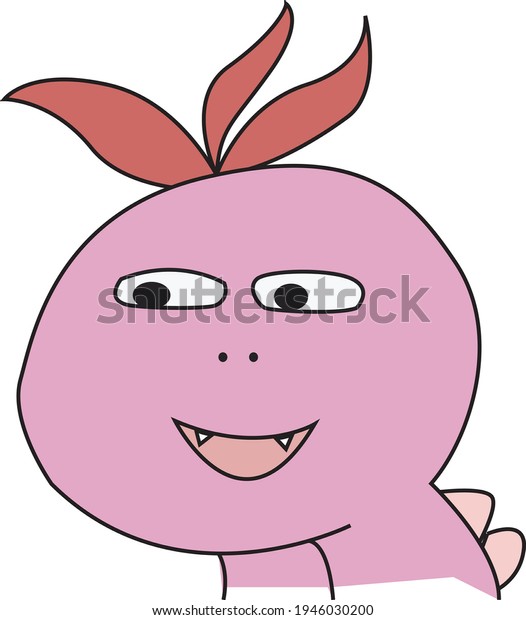 Pink Dino Expression Number 13 Stock Vector (Royalty Free) 1946030200 ...