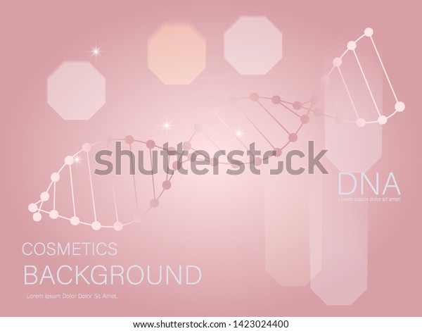 Pink Dna Structure Vector Beauty Skin Stock Vector (Royalty Free ...