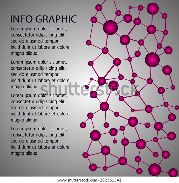 Pink Dna Symboliconvector Illustrationscience Infographics Template ...