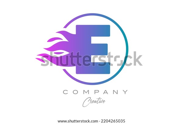 Pink E Alphabet Letter Icon Corporate Stock Vector (Royalty Free ...